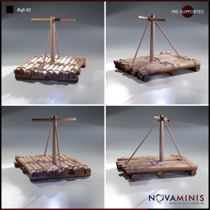 3D Printable Raft 02 by NovaMinis